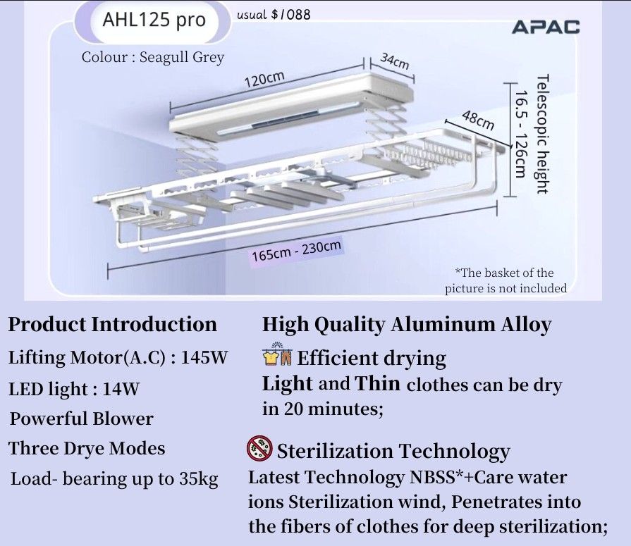 Automated Laundry Rack /Clothes Drying Rack / Electric drying rack ...