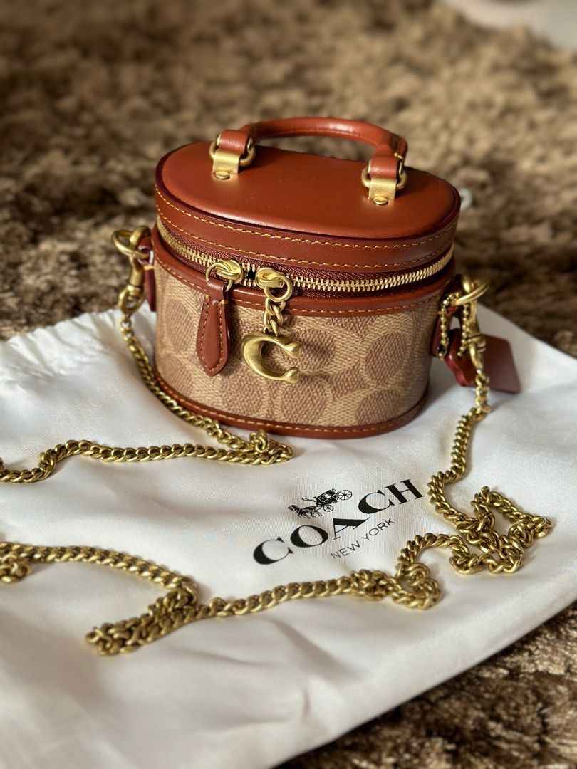 Coach Small Box Bag, Luxury, Bags & Wallets on Carousell