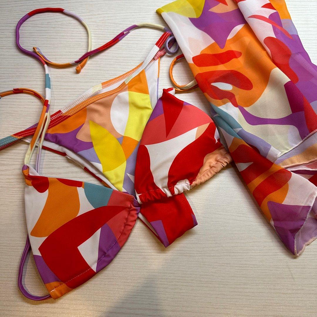Colorful bikini set on Carousell