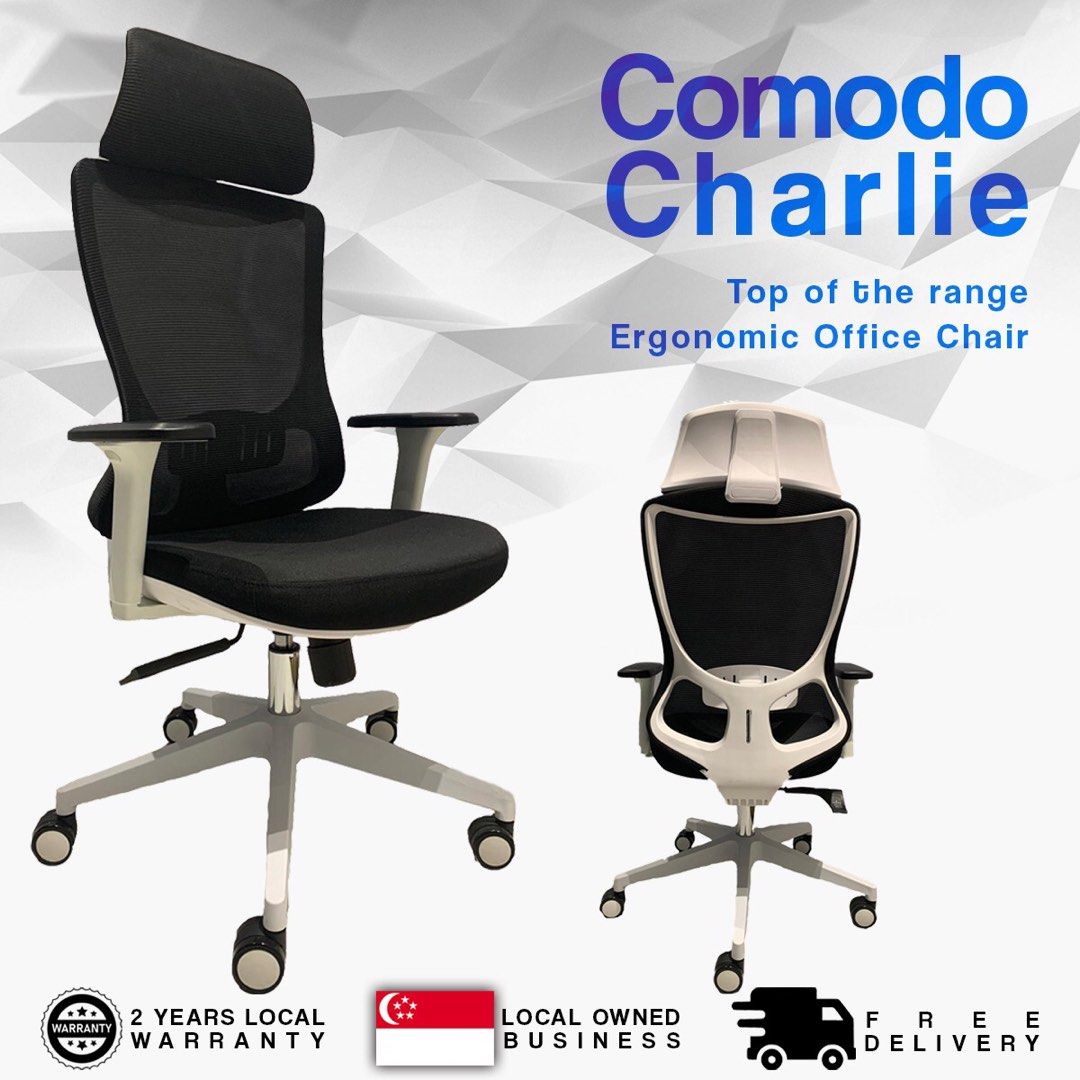 COMODO CHARLIE Ergonomic Office Chair, Furniture & Home Living ...