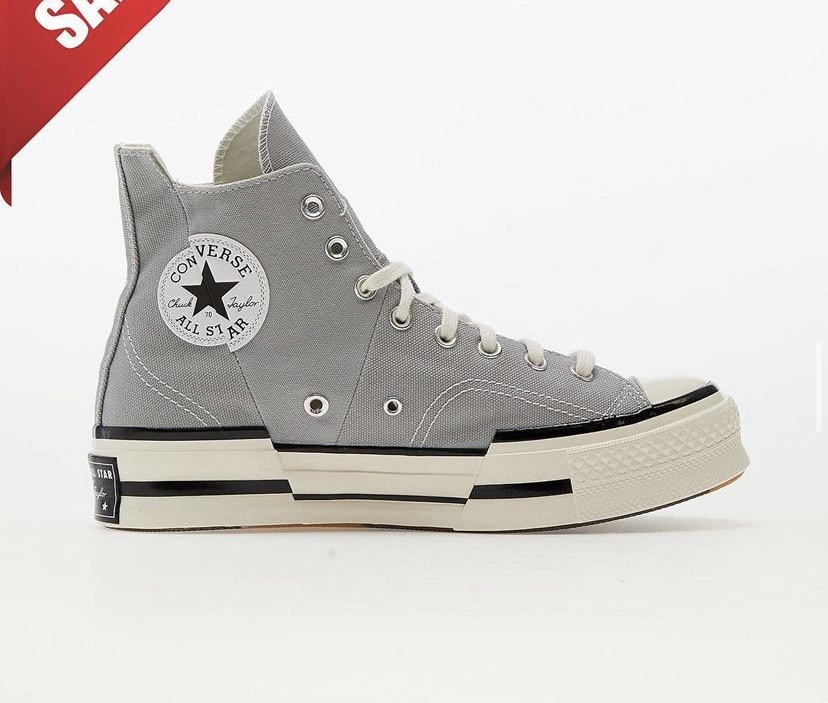 converse chuck 70 plus Hi ash stone, Fesyen Pria, Sepatu , Sneakers di Carousell
