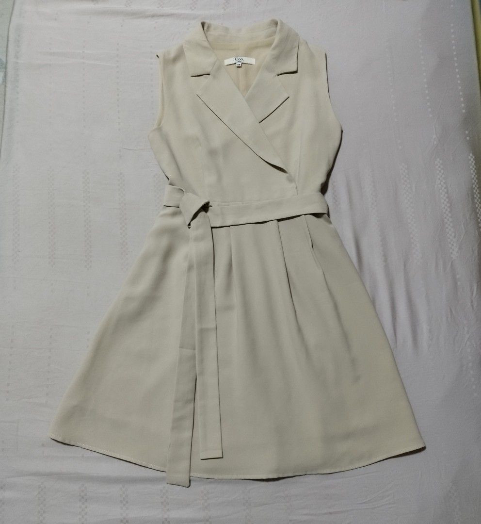 Coo Seoul Formal Nude Beige Dress, Women's Fashion, Dresses & Sets ...