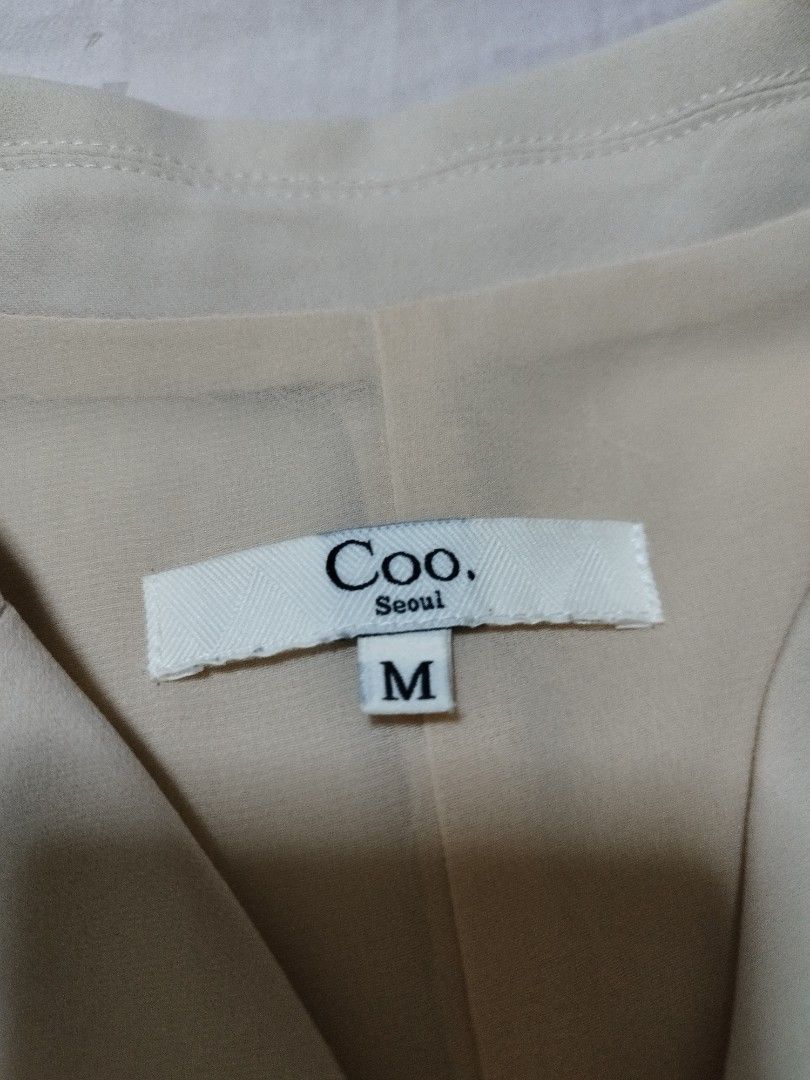 Coo Seoul Formal Nude Beige Dress, Women's Fashion, Dresses & Sets ...