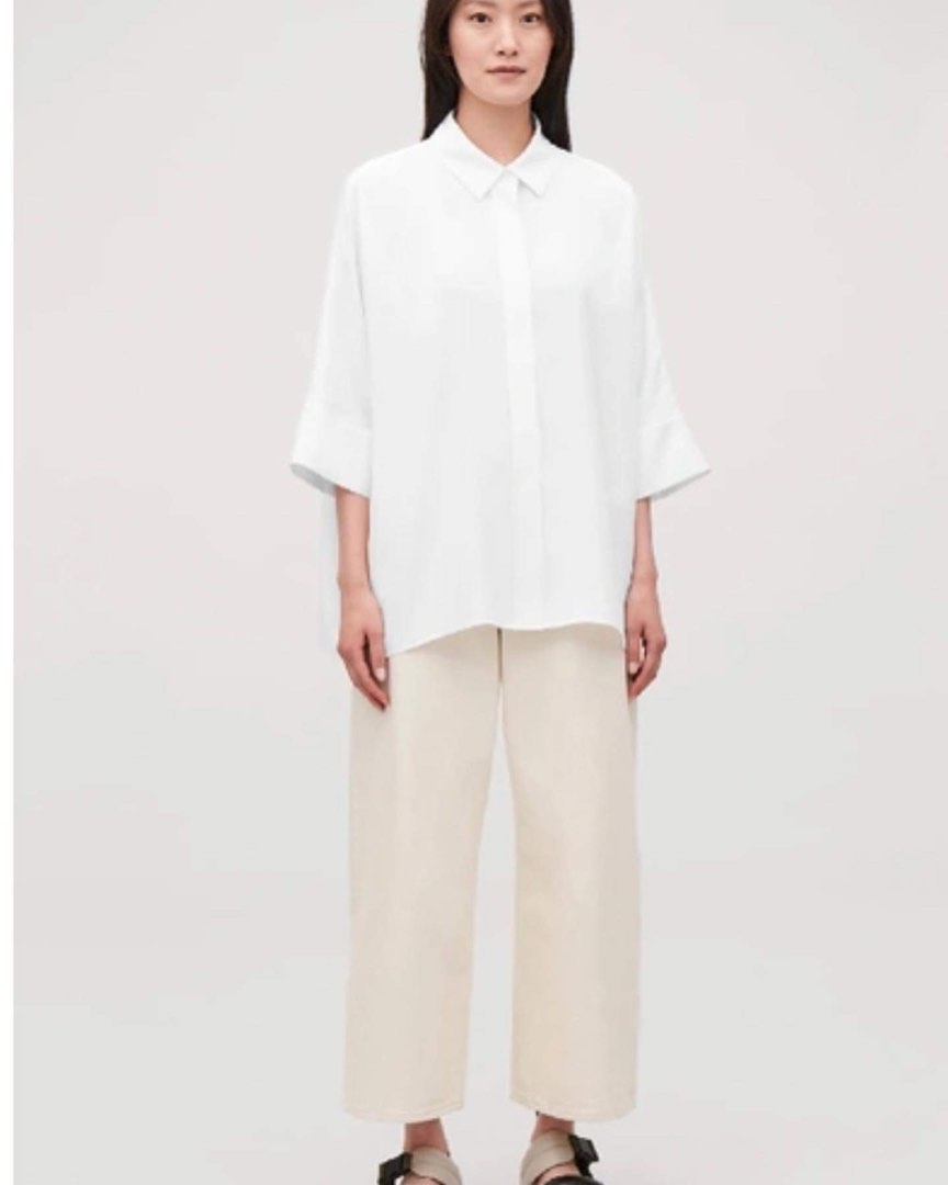 COS WHITE TUNIC TOP, Women's Fashion, Tops, Longsleeves on Carousell