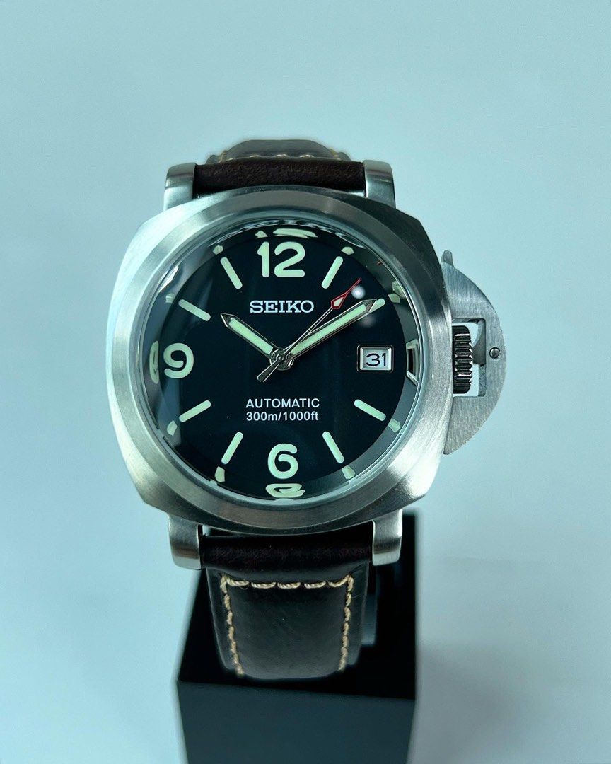 Custom Seiko Mod PAM in brushed metal 40mm, Men's Fashion, Watches ...