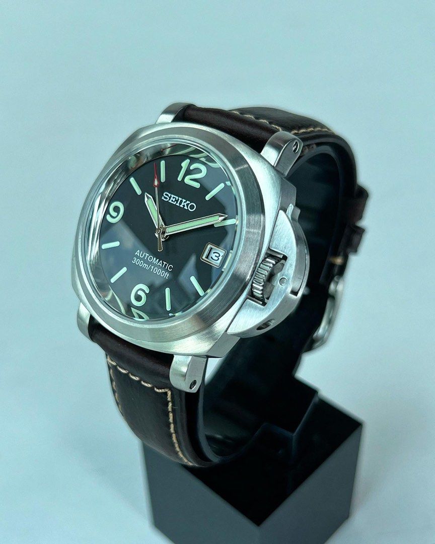Custom Seiko Mod PAM in brushed metal 40mm, Men's Fashion, Watches ...