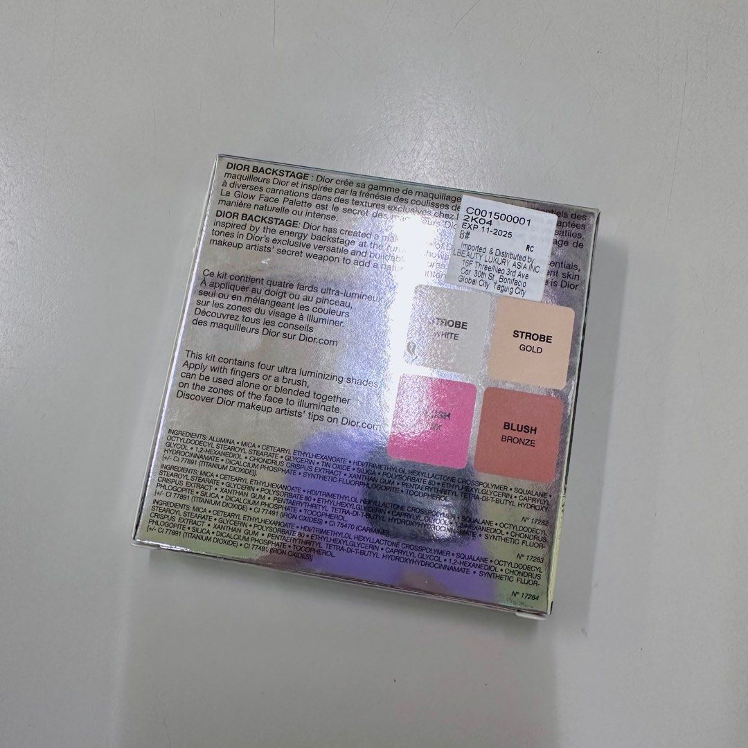 Dior Backstage Glow Palette 001, Beauty & Personal Care, Face, Makeup ...
