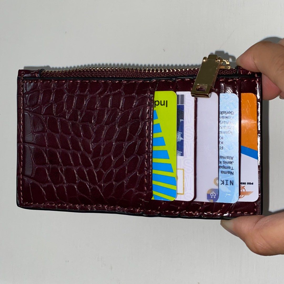 AUTHENTIC 100% Dompet Card Holder Mango Warna Maroon Tempat Kartu Mango ...