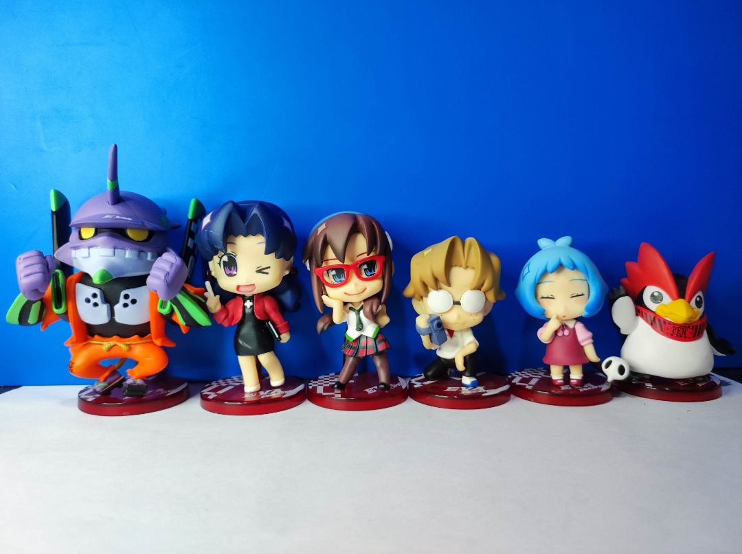 Evangelion Mini Figures JAPAN ANIME Rei Misato Mari Pen Pen Unit 01 ...