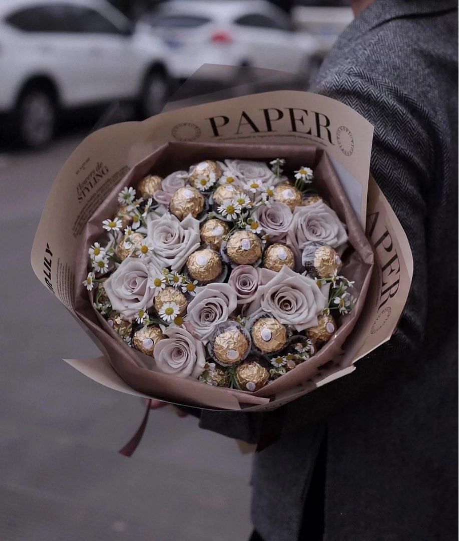 Ferrero Rocher Blooms Bouquet, Hobbies & Toys, Stationery & Craft ...