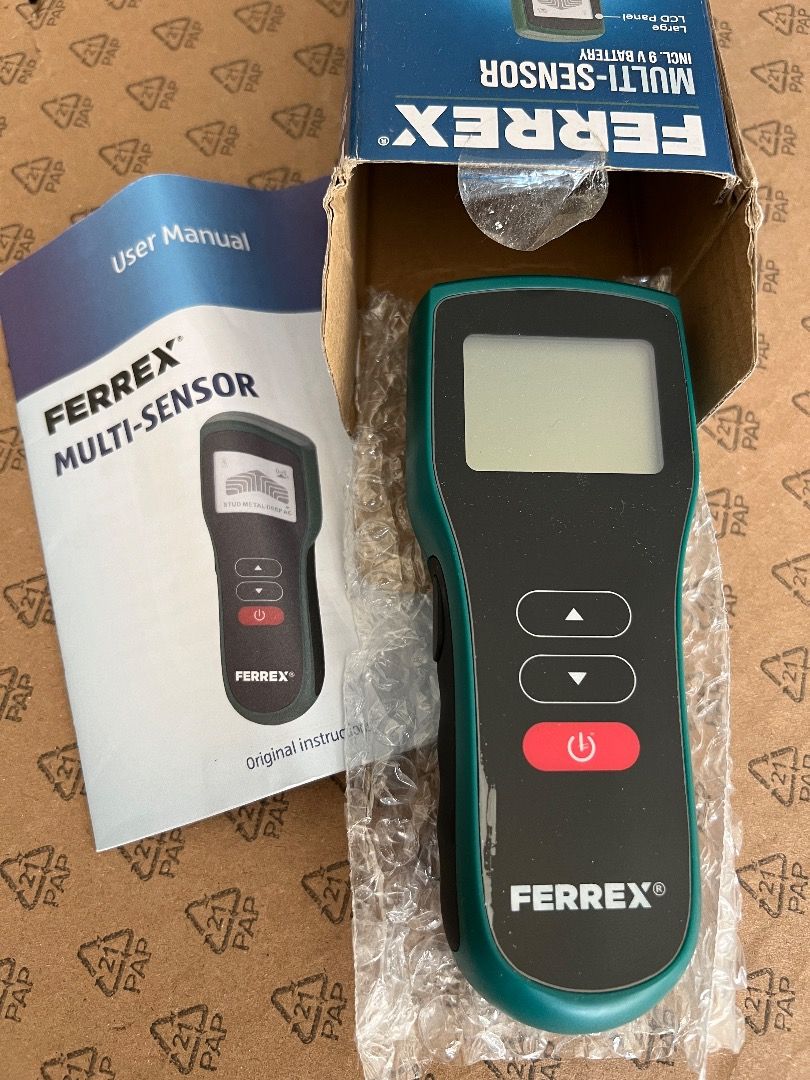 Ferrex Multi-Sensor: wood/metal studs, pipes, cables, etc. Detector ...