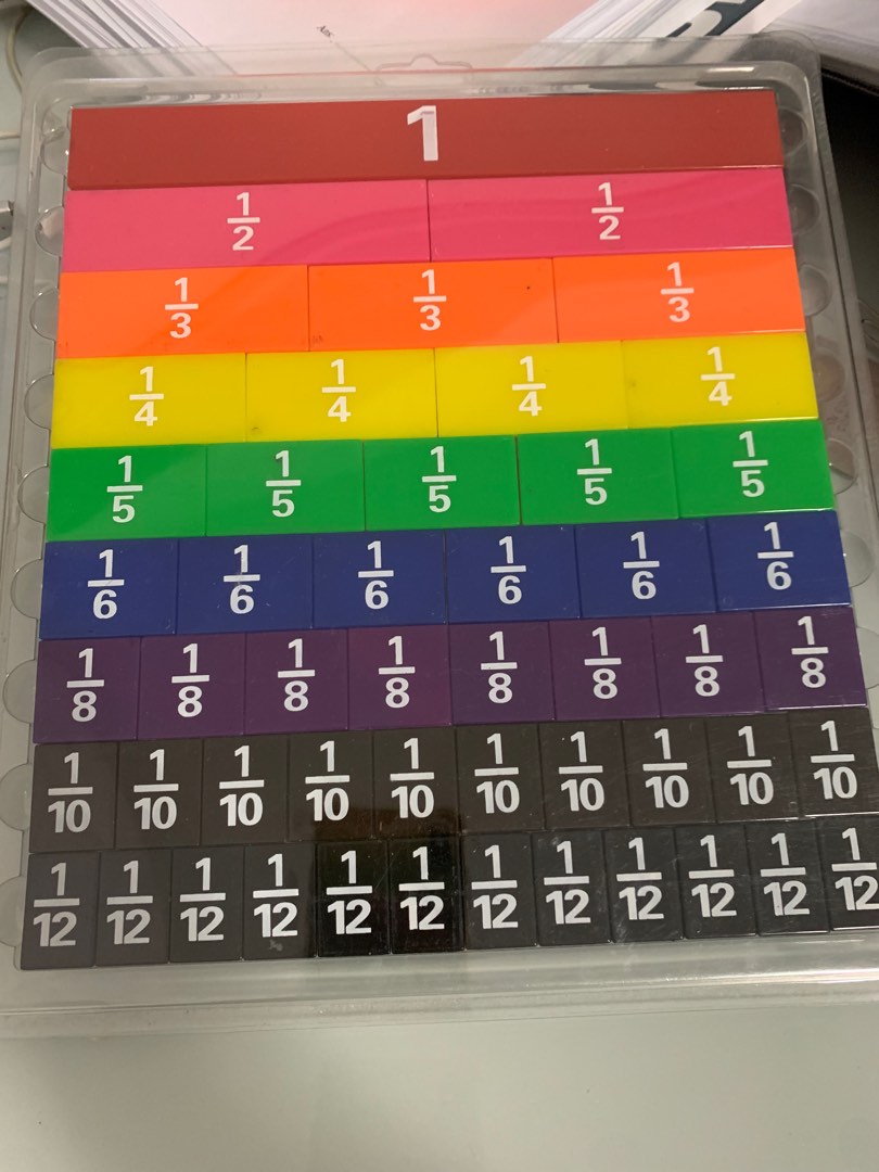 Fraction Tiles for Learning Math, Hobbies & Toys, Toys & Games on Carousell
