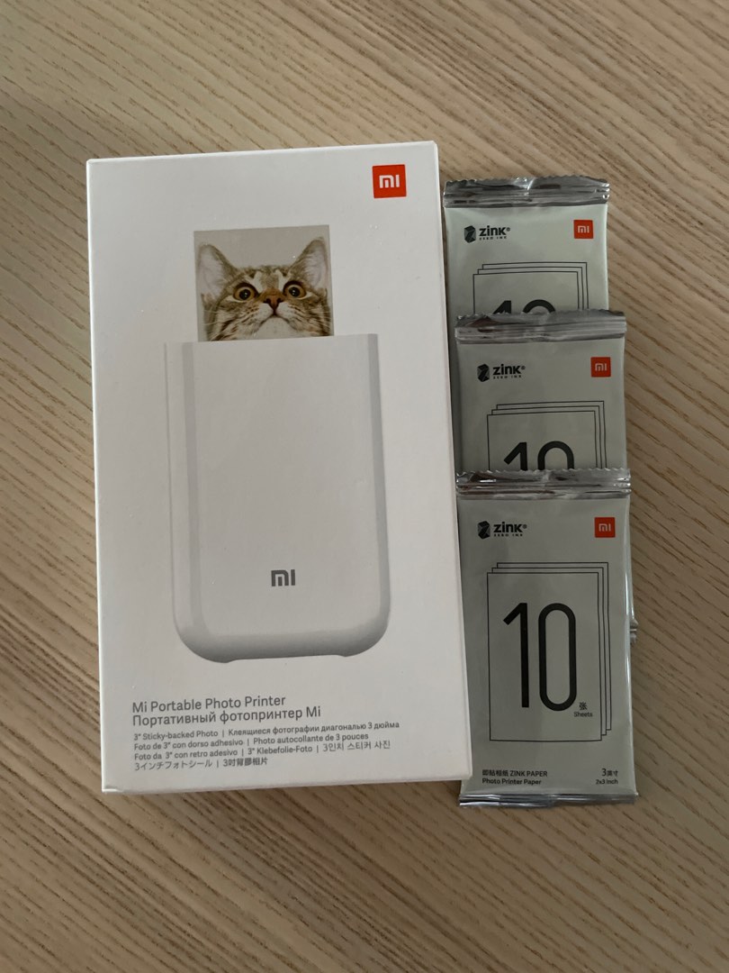 Free Mail! Mi Portable Photo Printer + Free Zink Photo Paper, Computers ...