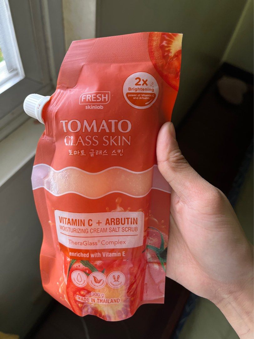 Fresh Skinlab tomato glass skin moisturizing cream salt scrub, Beauty ...