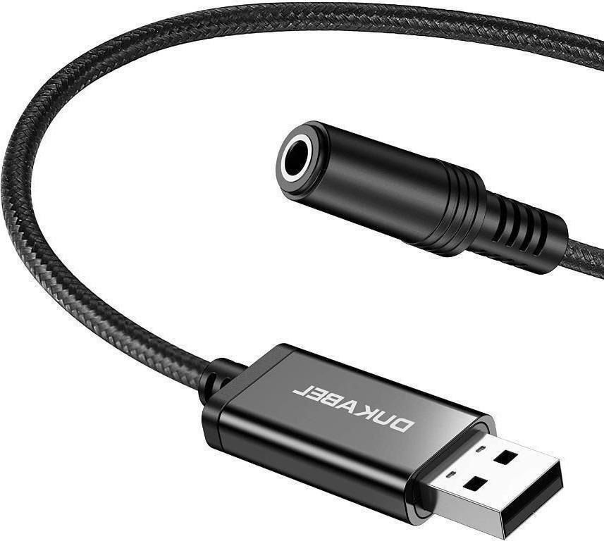H5103 USB to 3.5mm Jack Audio Adapter, TRRS 4-Pole Mic-Supported USB to ...