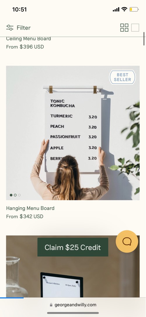 Hanging Menu Board Magnetic Letters Interchangeable, Furniture & Home ...