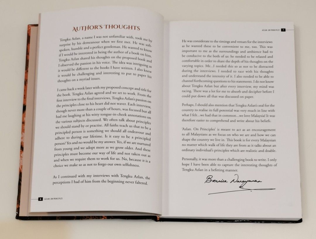 Hardcover TENGKU AZLAN. ON PRINCIPLES, Hobbies & Toys, Books ...