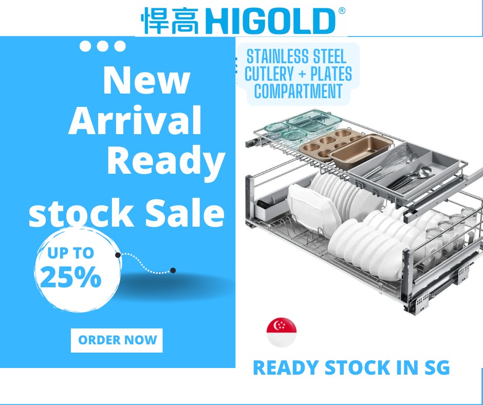 Higold Kitchen Cabinet Starlink 2 layer Dish Drawer With Componement ...