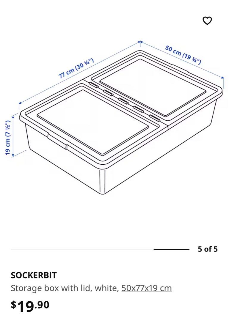 Ikea sockerbit storage box $10 each, Furniture & Home Living, Home ...