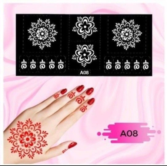 Inai Design Template, Beauty & Personal Care, Hands & Nails on Carousell