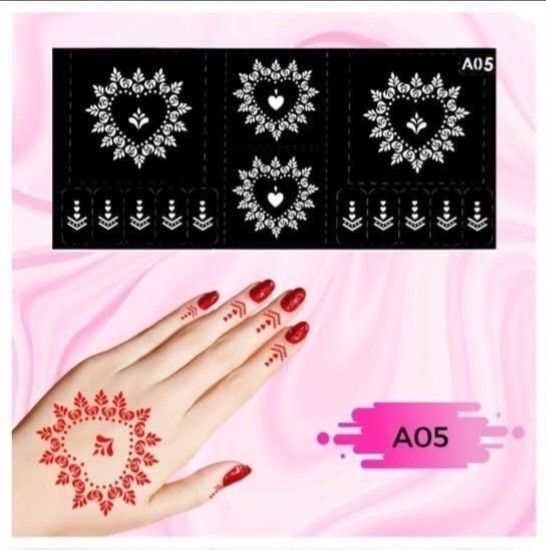 Inai Design Template, Beauty & Personal Care, Hands & Nails on Carousell