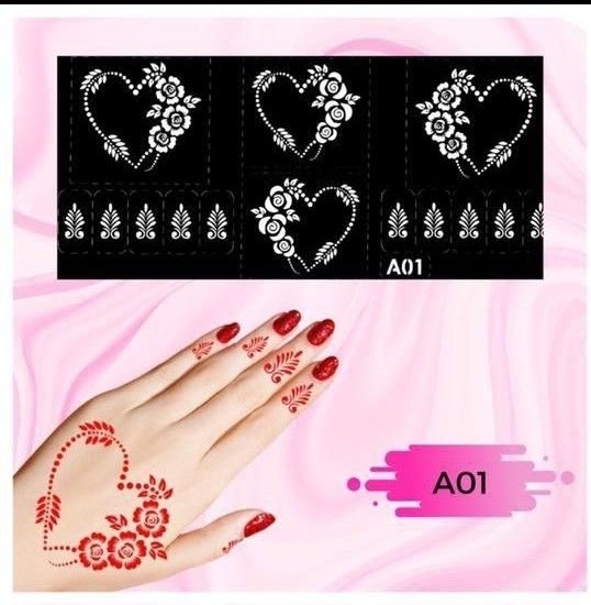 Inai Design Template, Beauty & Personal Care, Hands & Nails on Carousell