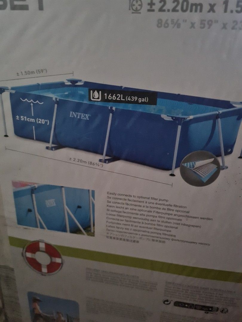 Intex rectangular pool on Carousell