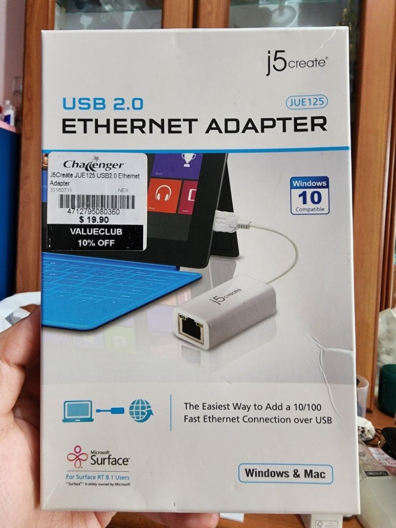 J5 Create Ethernet Adapter, Computers & Tech, Parts & Accessories ...