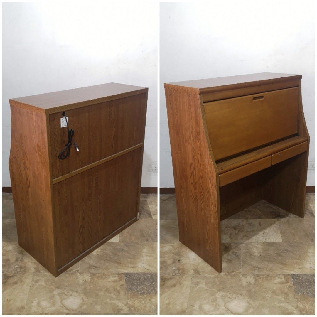 Japan study desk w/ drawers & power outlet, Furniture & Home Living ...