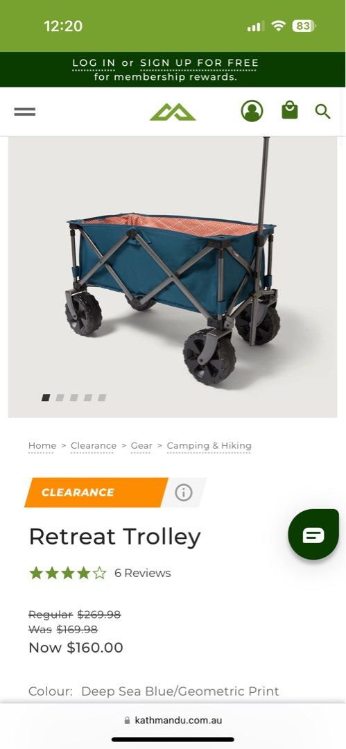 Kathmandu Retreat Trolley, Sports Equipment, Hiking & Camping on Carousell