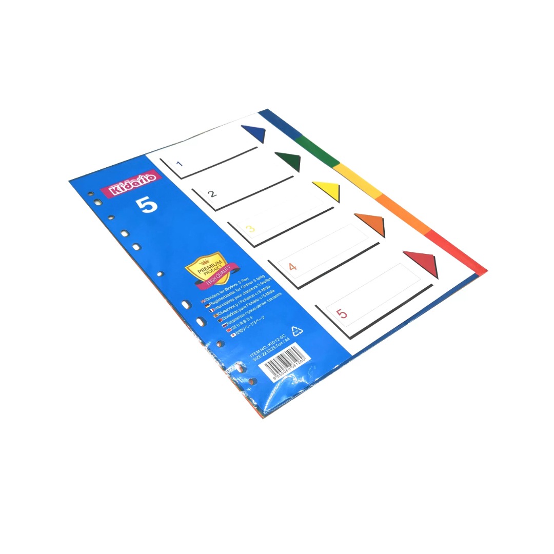 Kidario Plastic Divider 5/10/12 Tab A4, Hobbies & Toys, Stationery ...