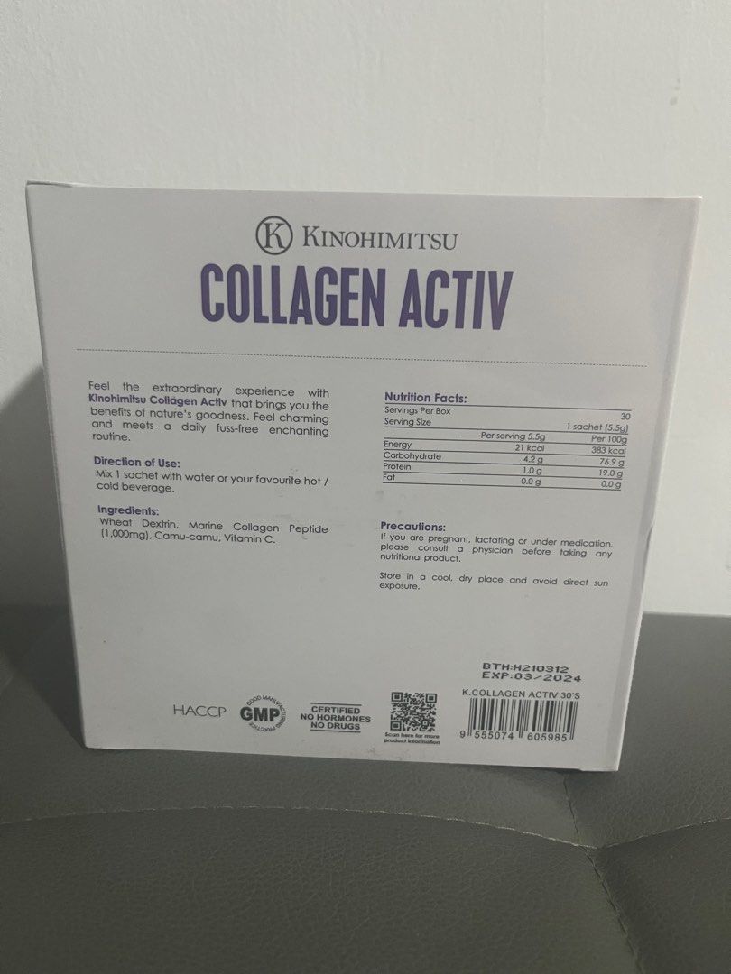 Kinohimitsu Collagen Activ Sachet (New), Health & Nutrition, Health ...