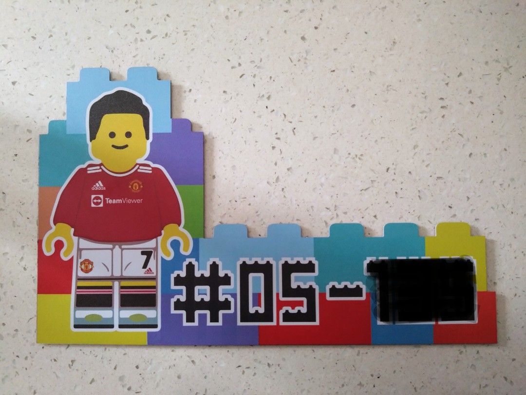 LEGO Themed Customized Signage / Unit Number/ Door Sign, Furniture ...