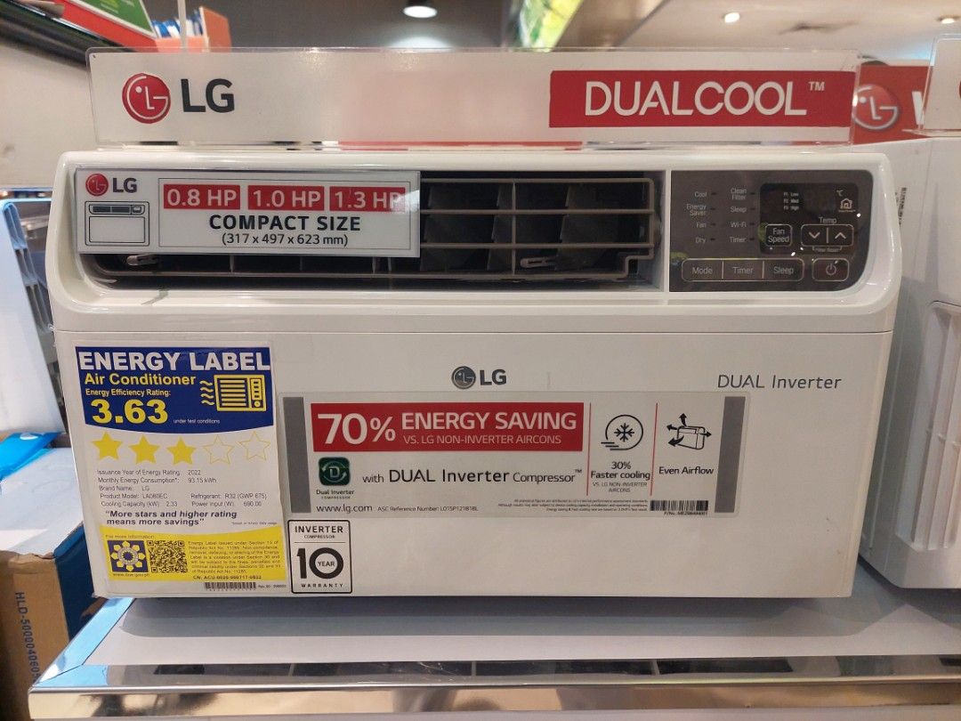 LG AIRCON WINDOW TYPE DUAL INVERTER 2023 MODEL, TV & Home Appliances ...