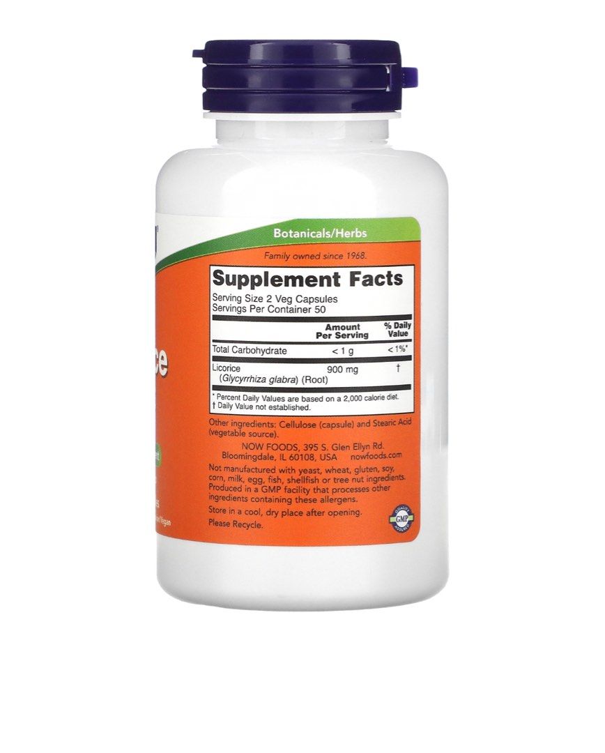 Licorice Root Extract. 100 capsules., Health & Nutrition, Health ...