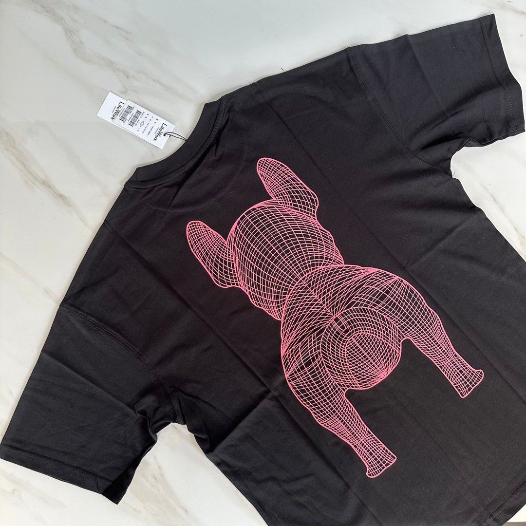 LIFEWORK MULTIBLACK T-SHIRT ( BLACK - PINK ), Fesyen Pria, Pakaian ...