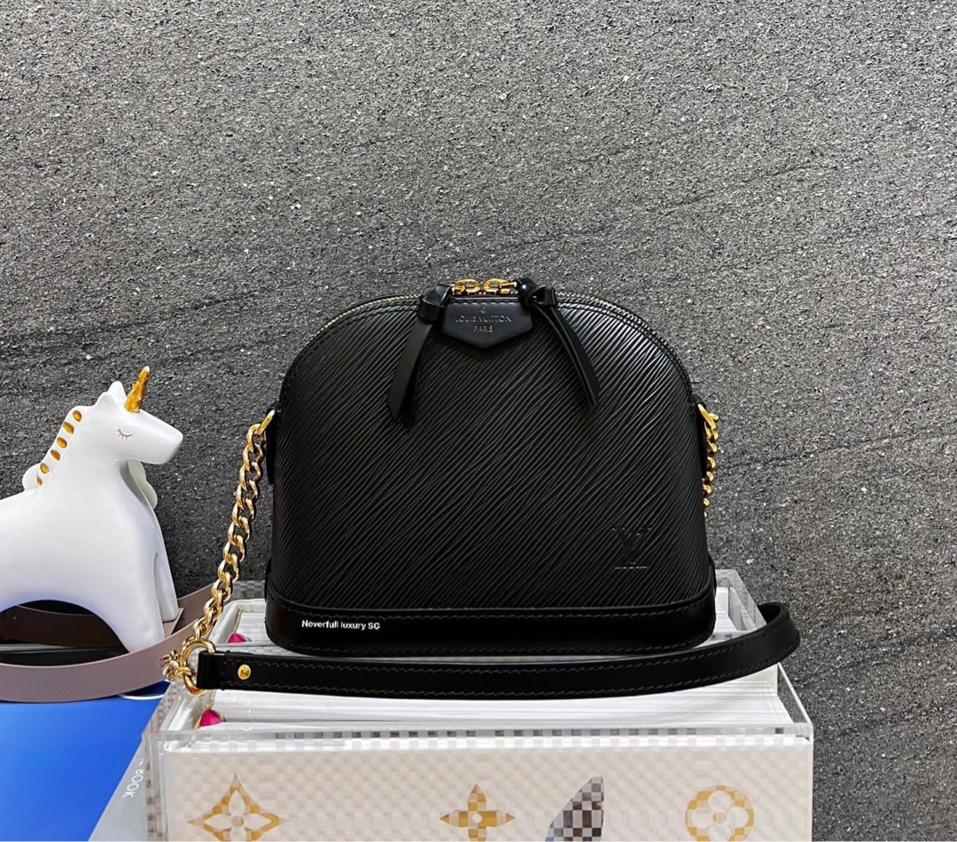 Louis Vuitton Alma Mini Epi Noir Leather Bag, Luxury, Bags & Wallets on ...