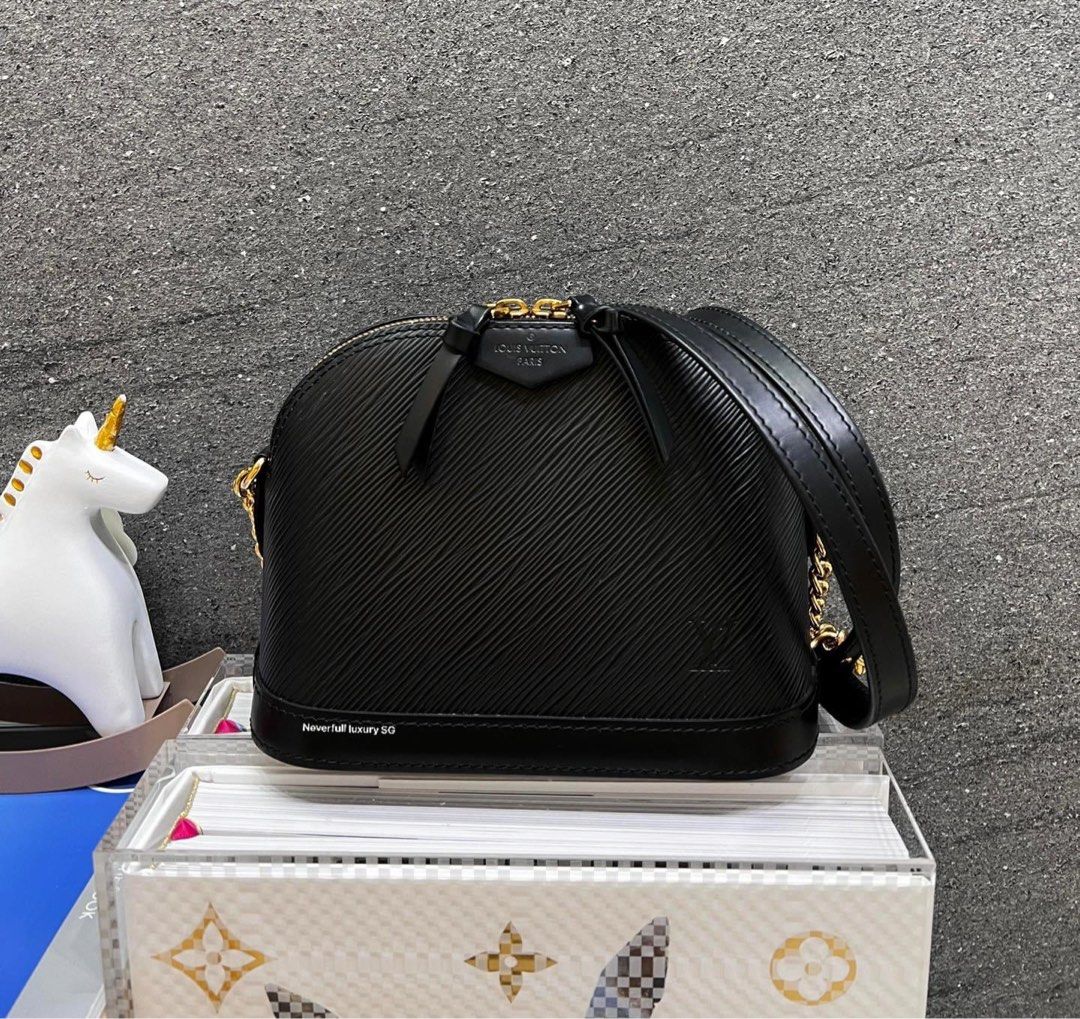 Louis Vuitton Alma Mini Epi Noir Leather Bag, Luxury, Bags & Wallets on ...