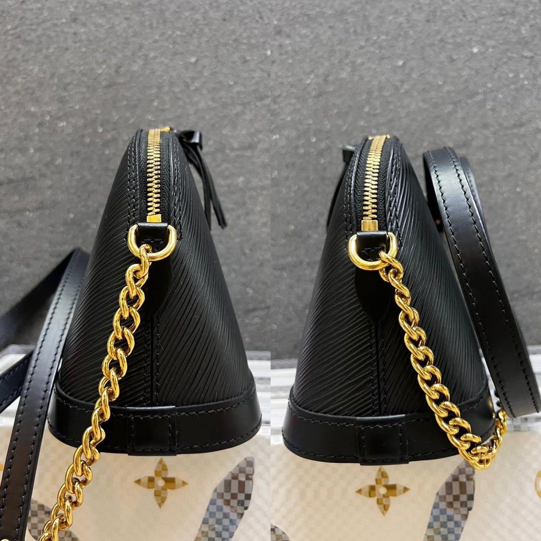 Louis Vuitton Alma Mini Epi Noir Leather Bag, Luxury, Bags & Wallets on ...