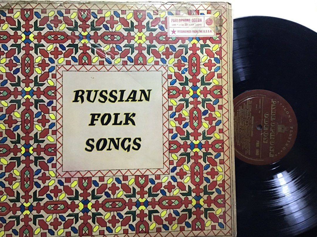 LP Russian Folk Songs OOP Parlophone VINYL RECORD Anubis Piring Hitam ...