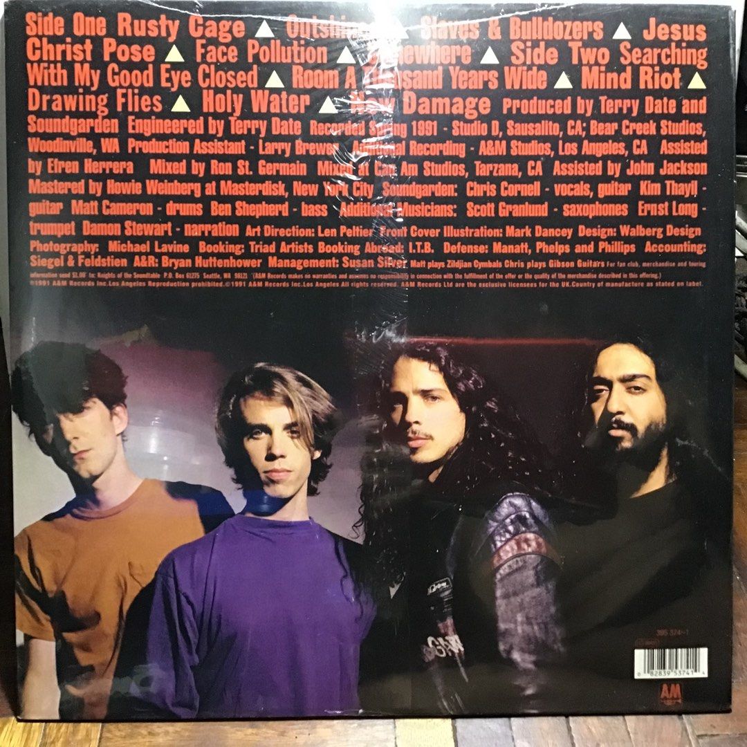 LP Soundgarden (Chris Cornell) - Badmotorfinger OOP 1991 VINYL RECORD ...
