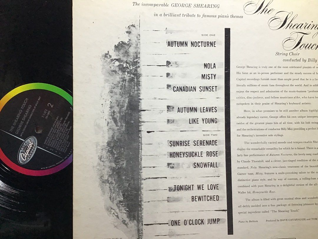 LP The George Shearing Touch OOP USA VINYL RECORD Anubis Piring Hitam ...