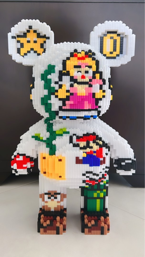 Mario bear brick statue, Hobbies & Toys, Toys & Games on Carousell