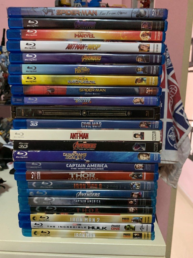 Marvel cinematic universe Blu ray collection, Hobbies & Toys, Music & Media, CDs & DVDs on Carousell