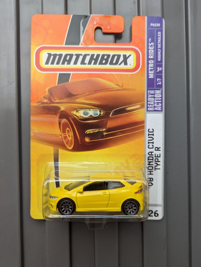 Matchbox Honda Civic Type-R (Yellow), Hobbies & Toys, Toys & Games on ...