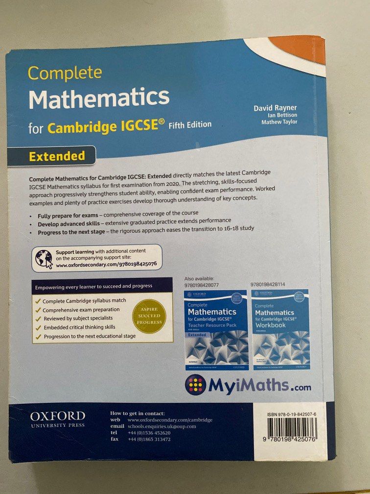 Mathematics for Cambridge IGCSE and O level, Hobbies & Toys, Books ...