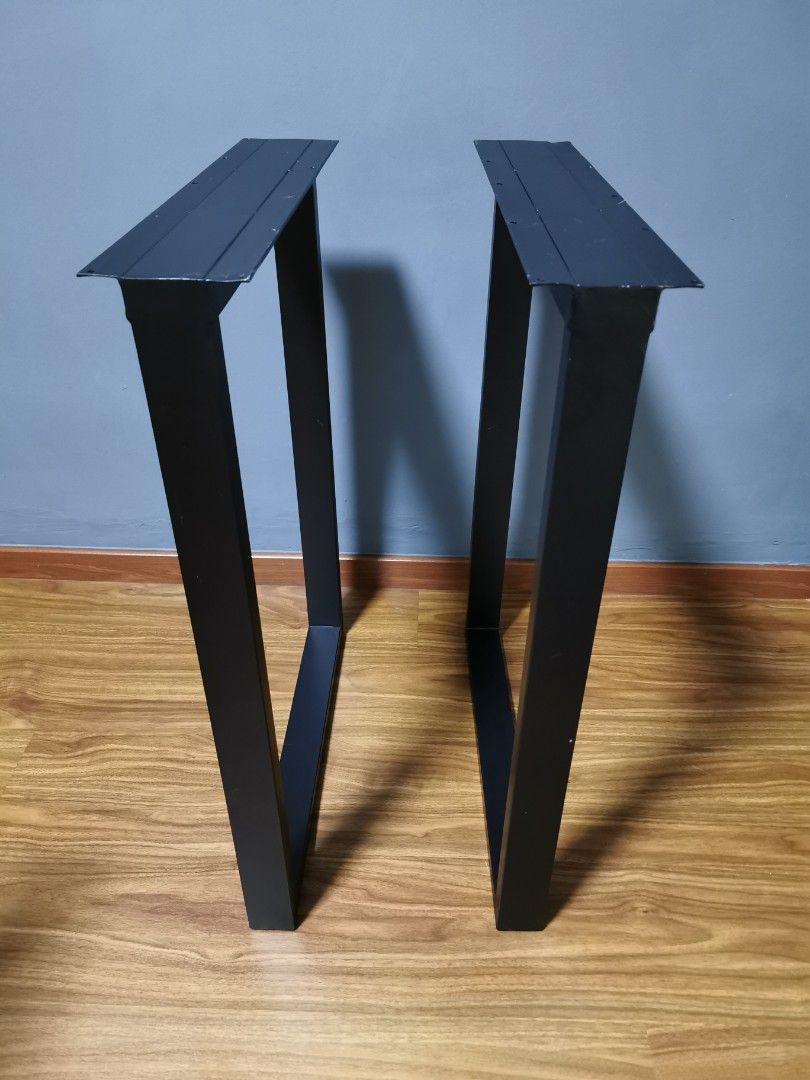 Metal u shape table legs - matte black, Furniture & Home Living ...