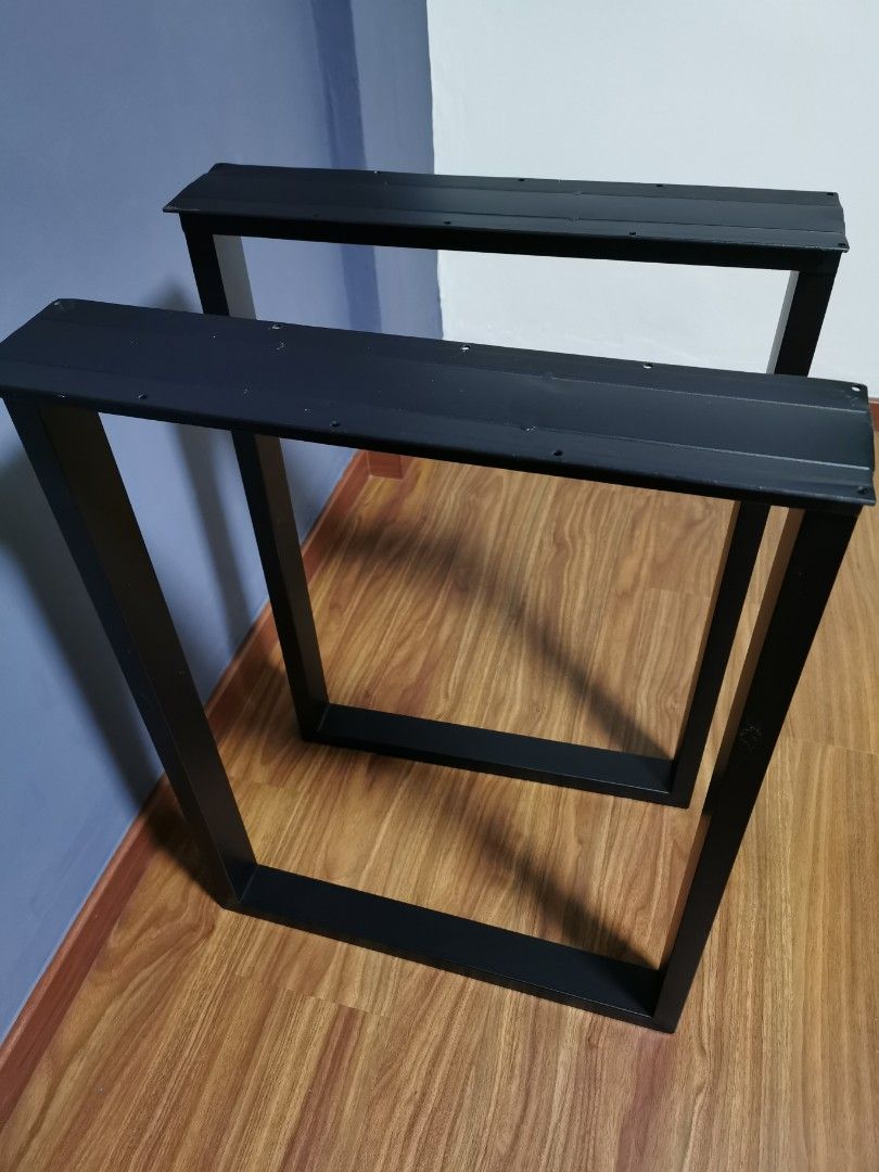 Metal u shape table legs - matte black, Furniture & Home Living ...