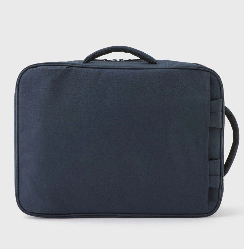MUJI 2WAY BUSINESS BAG WITH LAPTOP STORAGE NAVY, Luxury, Bags & Wallets ...