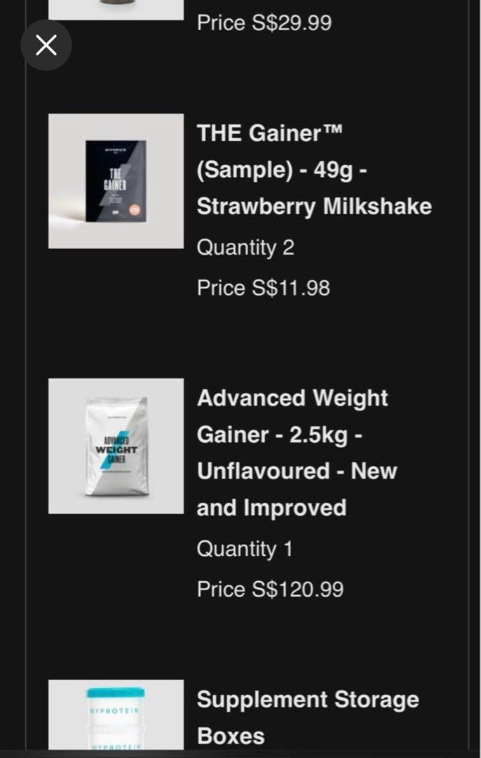 MyProtein Advanced Weight Gainer, Health & Nutrition, Health ...